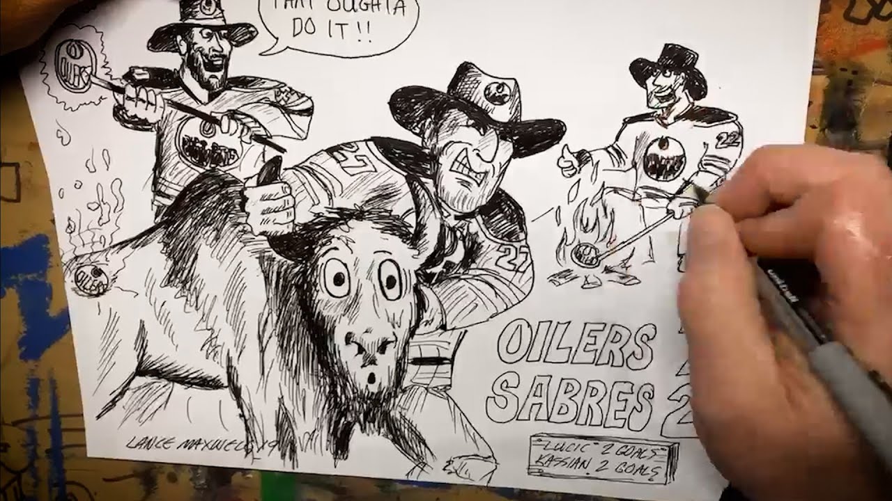 Manitoba artist draws Edmonton Oilers cartoons for every single game ...