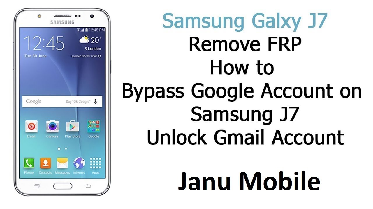 samsung j7H FRP remove in just 2 Mint By Janu Mobile - YouTube