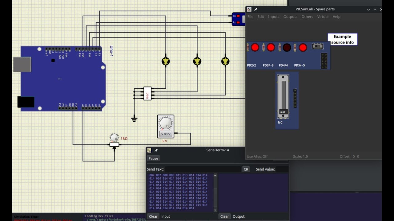 #5. Arduino Binary Counter with Potentiometer | Control Counting Values ...