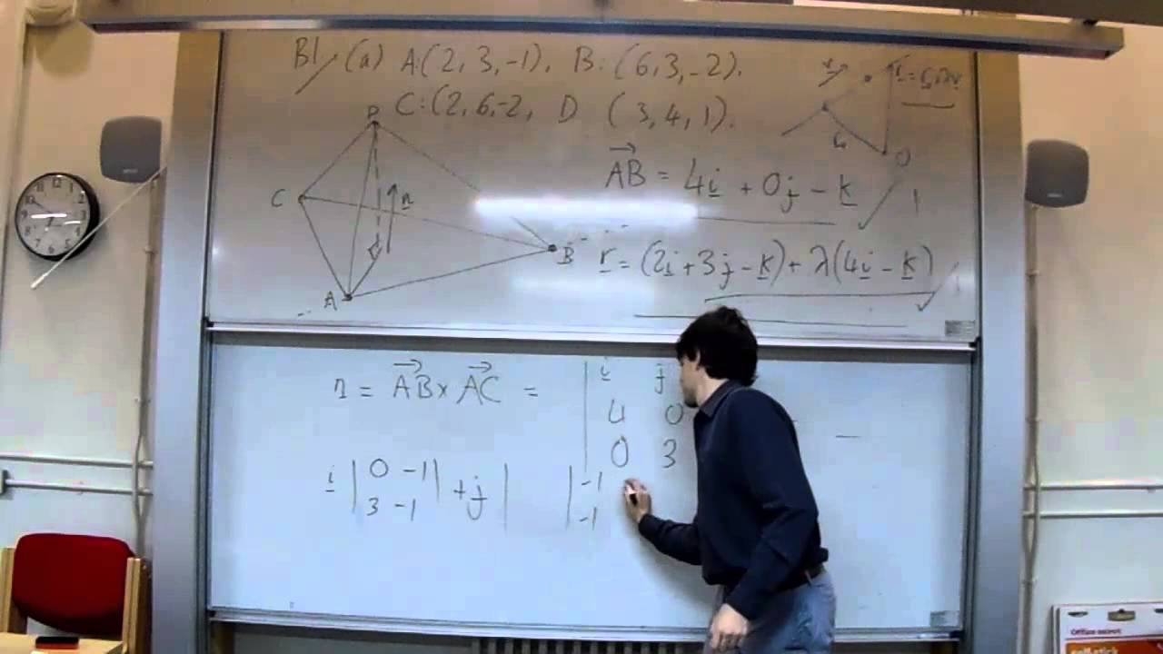 Midterm test QB1a - Vector geometry - YouTube