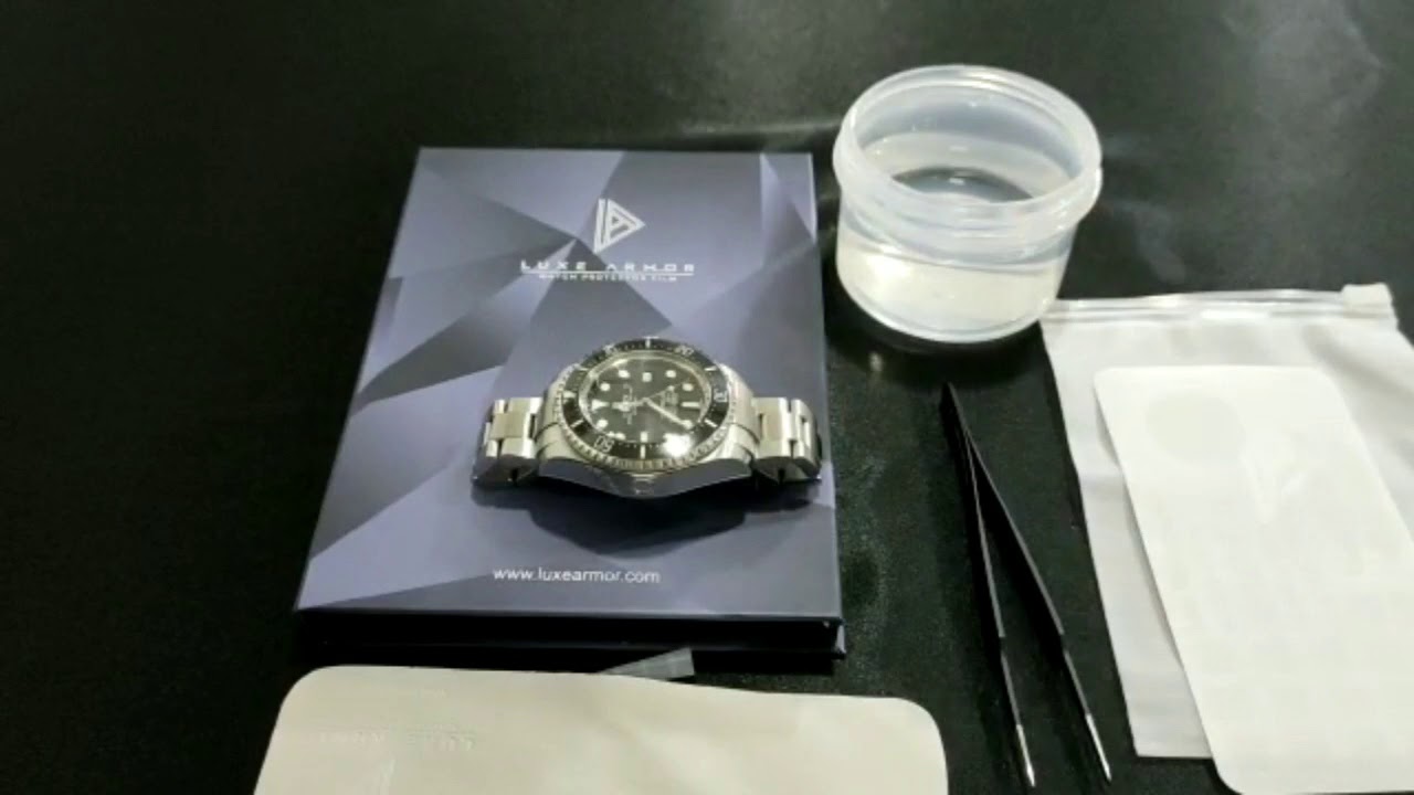 Luxe Armor Watch Protector Film Tutorial on Rolex Deepsea - YouTube