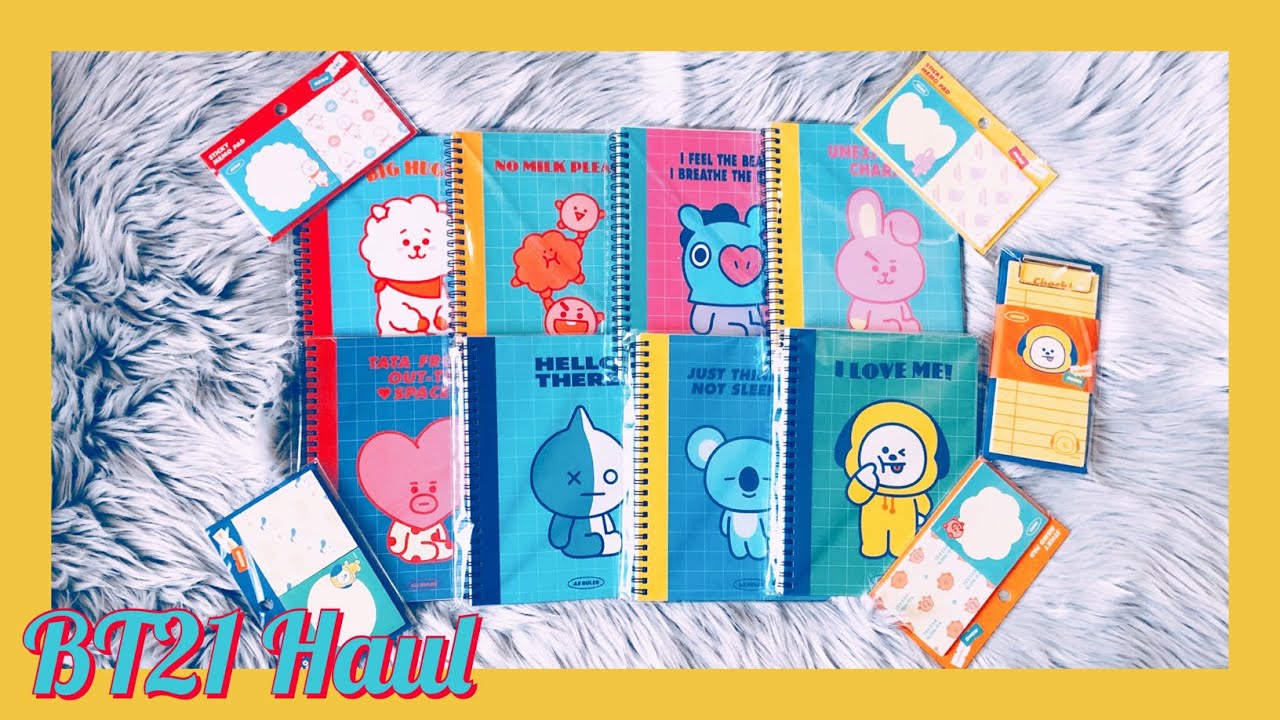 BT21 Haul | *NEW* Stationery: Notebooks & Notepads - YouTube