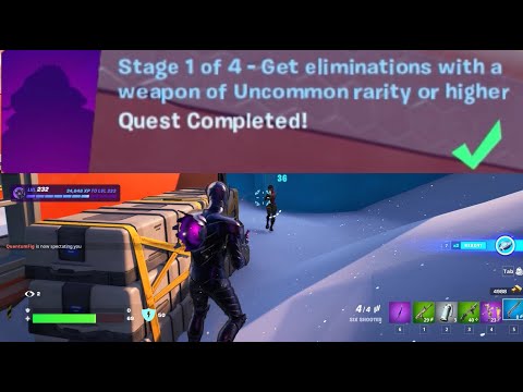 Get elimination with a weapon of uncommon rarity or higher Fortnite ...