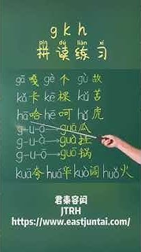 Chinese g、k、h(Pinyin sound) initials - YouTube