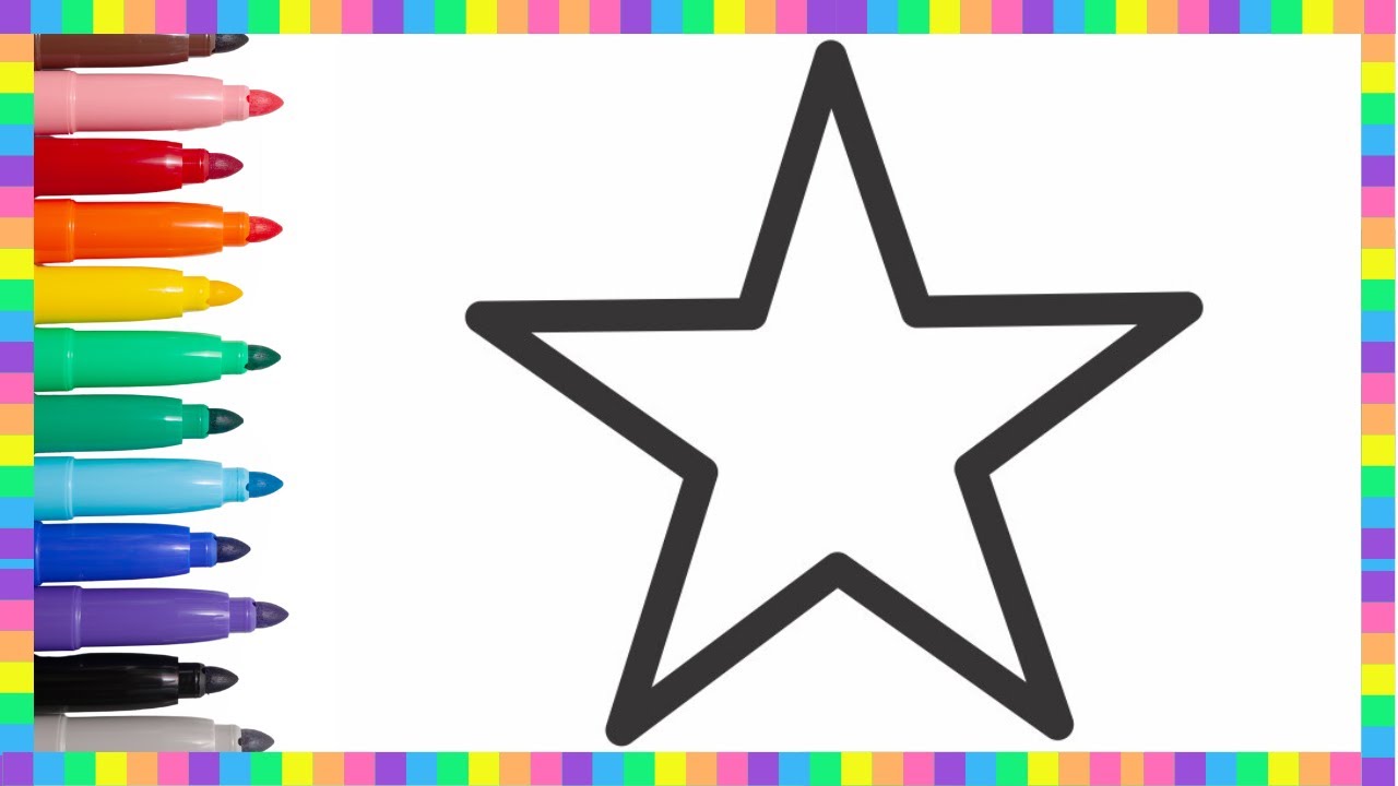 Twinkle little star rainbow⭐ Drawing lessons for kids| How to draw star ...