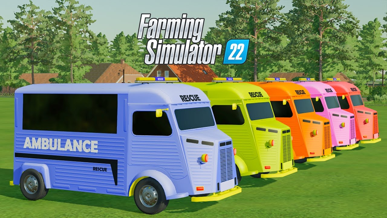 FARMING SIMULATOR 22: AMBULANCE CAR! CHALLENGE SKILL RACE WITH HARDEST ...