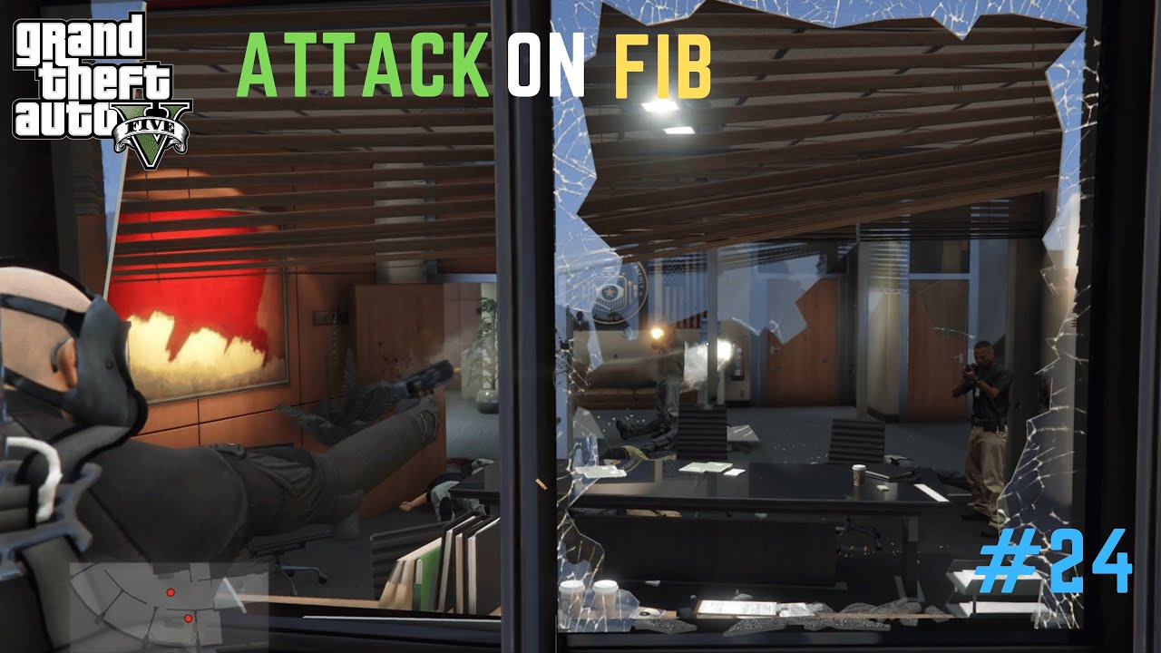 ATTACK ON FIB BUILDING DESTRUCTION | GTA V GAMEPLAY #24 | TDK GAMING ...
