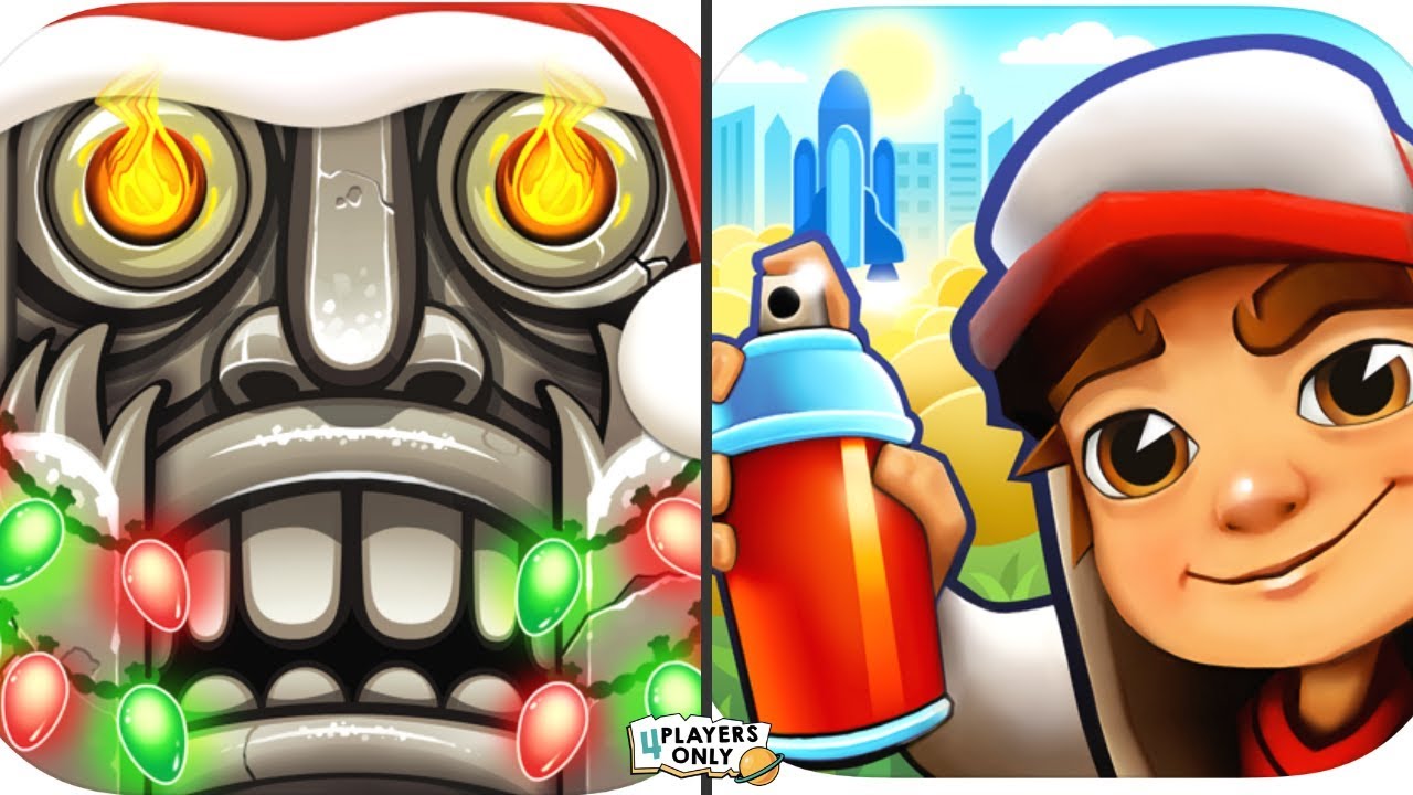 Temple Run 2 [BARRY BONES, HOLIDAY HAVOC Map!] Vs Subway Surfers ...