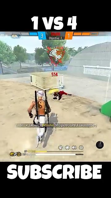 1VS4_CUSTOM_#FREE_FIRE#joydev_ff_official - YouTube