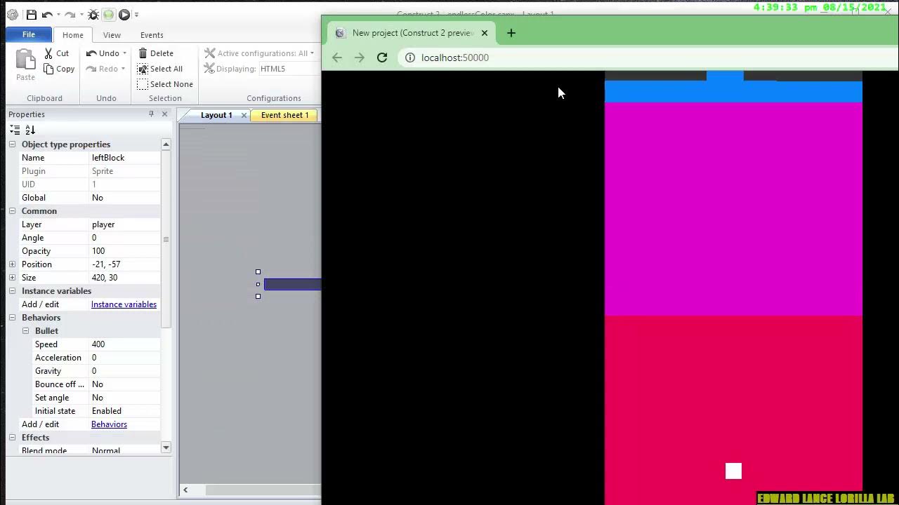 【Construct 2】setting up the other block Build an endless mobile avoid game - YouTube