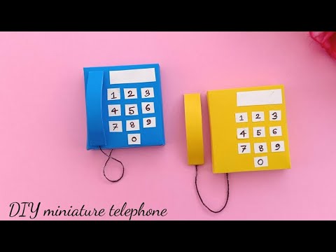 How to make paper telephone | telephone | Diy origami crafts | Make ...