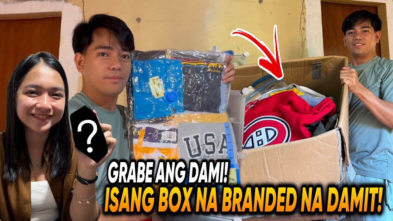 GRABE!! ISANG BOX NA DAMIT AT JACKET! - YouTube