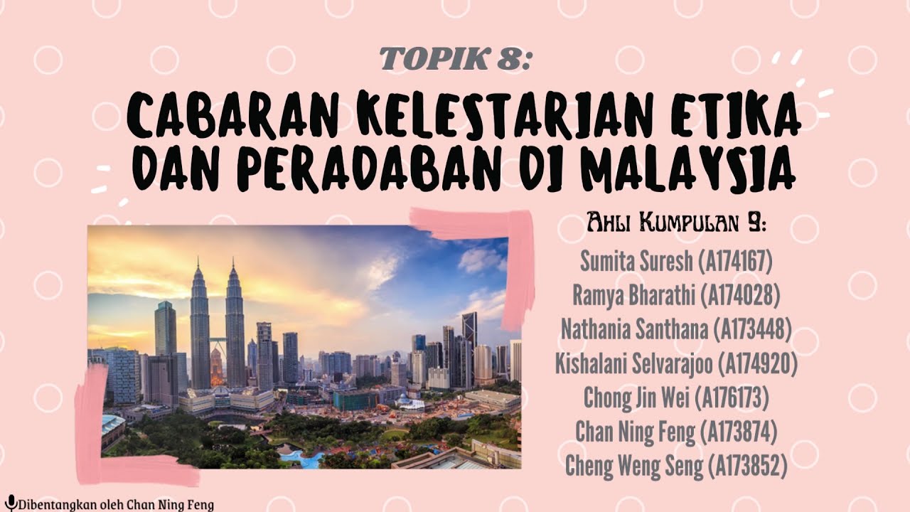 Topik 8: Cabaran Kelestarian Etika dan Peradapan di Malaysia - YouTube