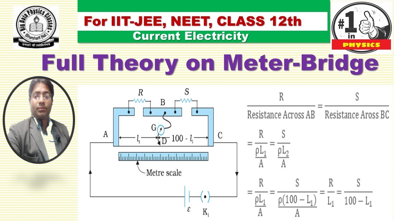 LEC-7 [Current Electricity] Full Theory on Meter-Bridge for class 12th ...