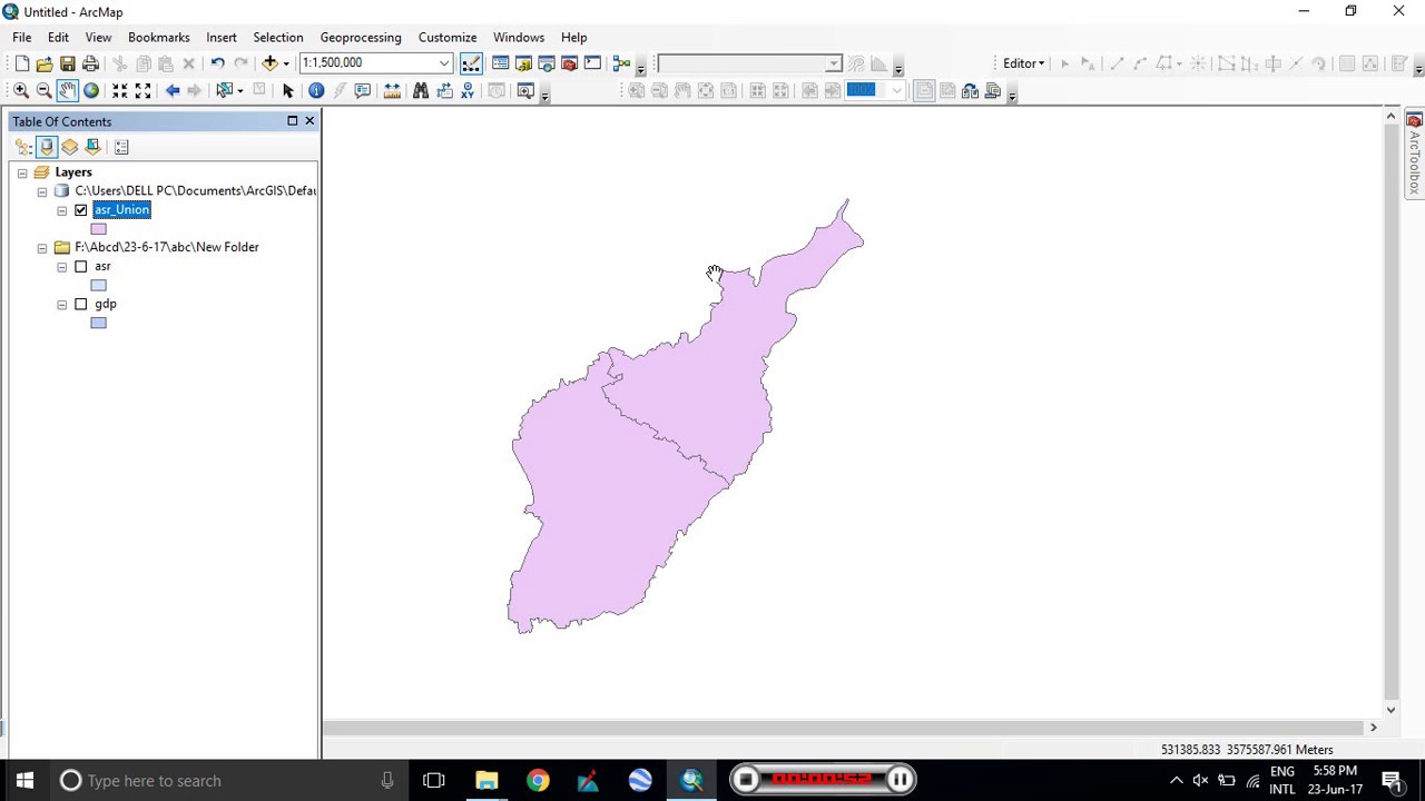 ESRI ArcGIS: Geo-processing : UNION - YouTube