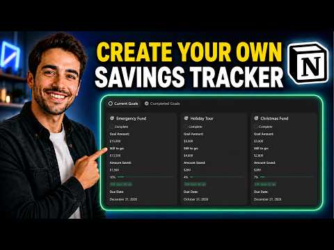 How to Make a Savings Tracker in Notion from Scratch | Notion Tutorial For Beginners