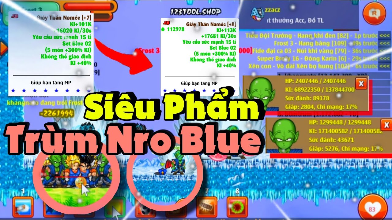 Ngọc Rồng Blue: Trải Nghiệm 2 Namek Vip Nhất Blue Laze 1 Phát Ăn All ...
