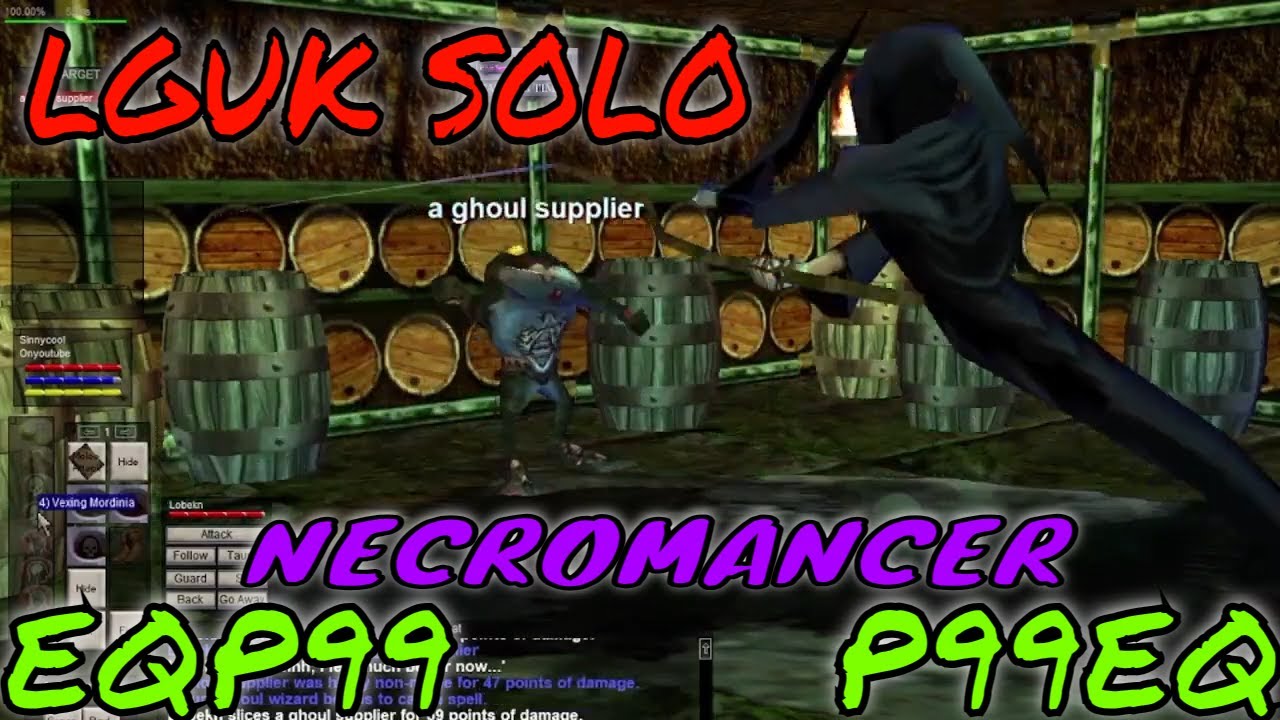 Necromancer Solo in Lower Guk Assassin Supplier Savant Cavalier Ritualist EverQuest Project 1999 ...