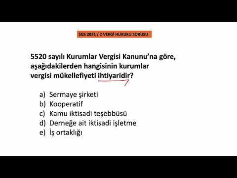 SGS 2021/2 YAKALADIĞIMIZ VERGİ HUKUKU SORUSU-1
