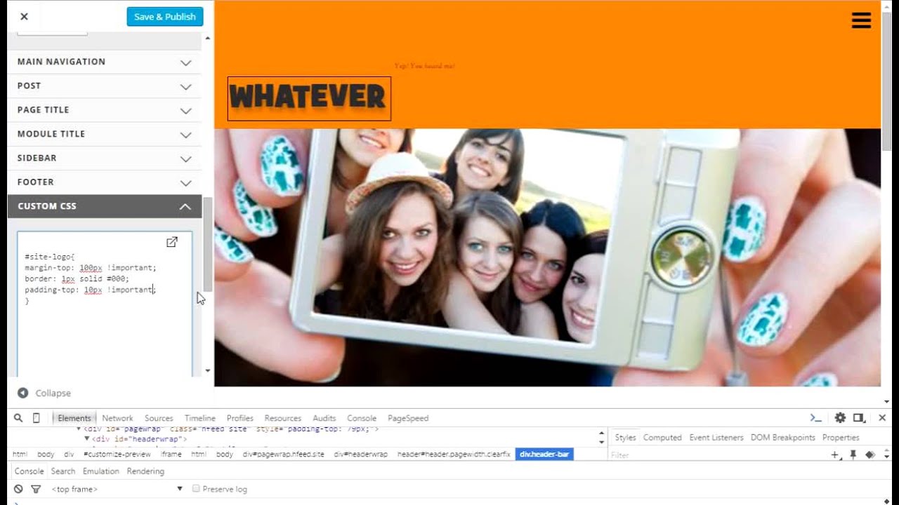 themify customize css - YouTube