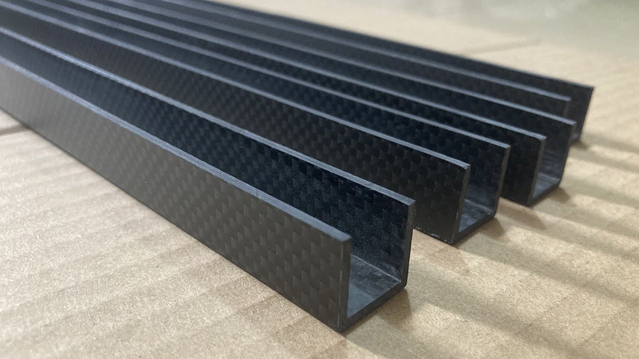 Carbon fiber profile U shape,CFRP composite C channel - YouTube