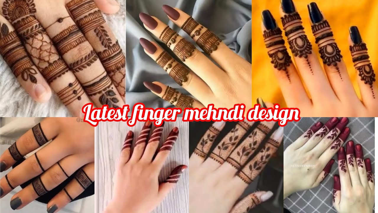 New unique finger caps design || Heena finger mehndi design | latest ...