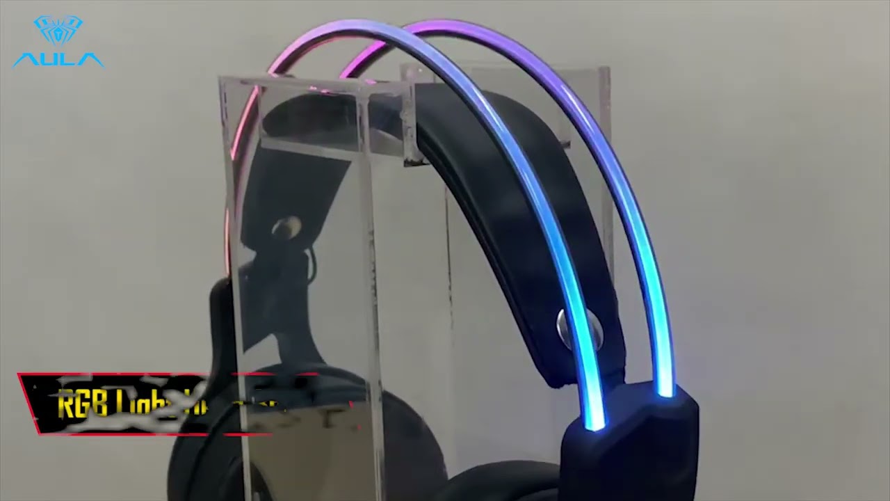 Headset Gaming AULA S503 USB Streamer Light RGB Running - YouTube