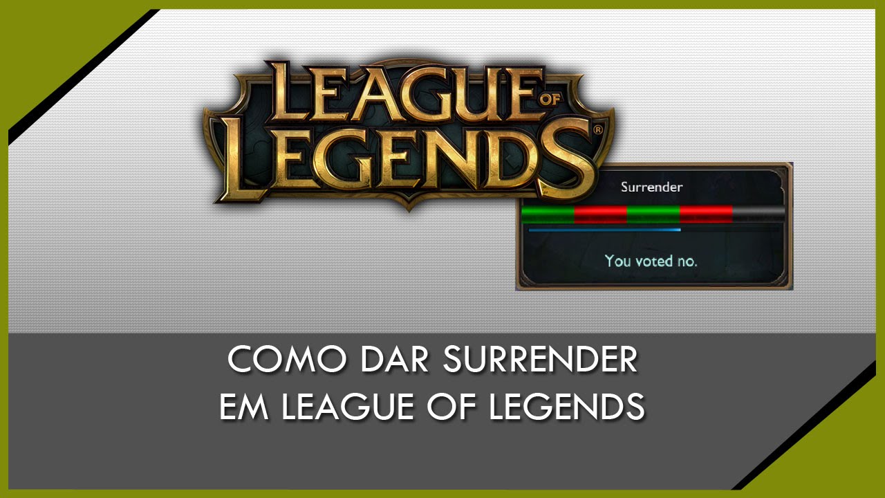 Como dar surrender em League of Legends - YouTube