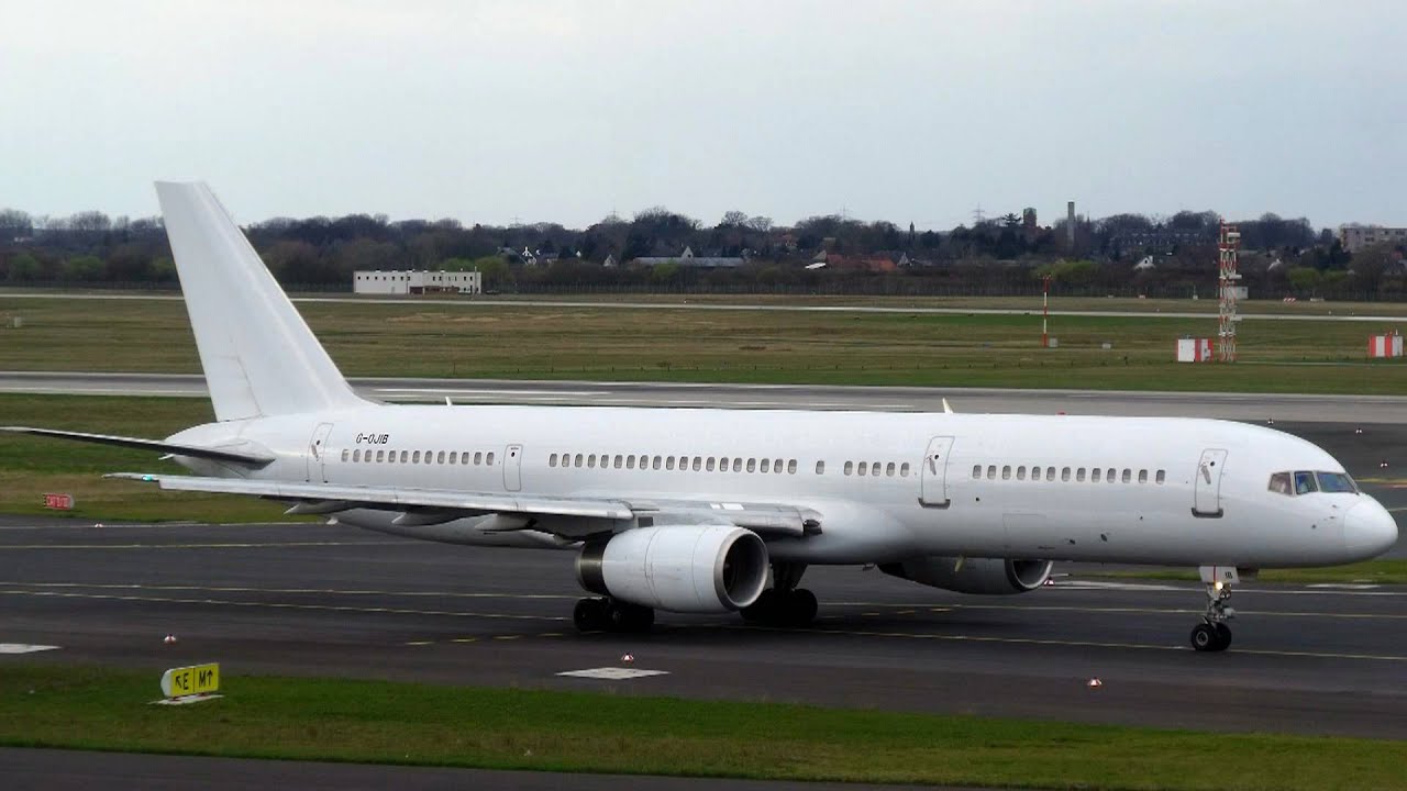 Astraeus B757-200 all white c/s *G-OJIB* ex IRON MAIDEN [HD] - YouTube