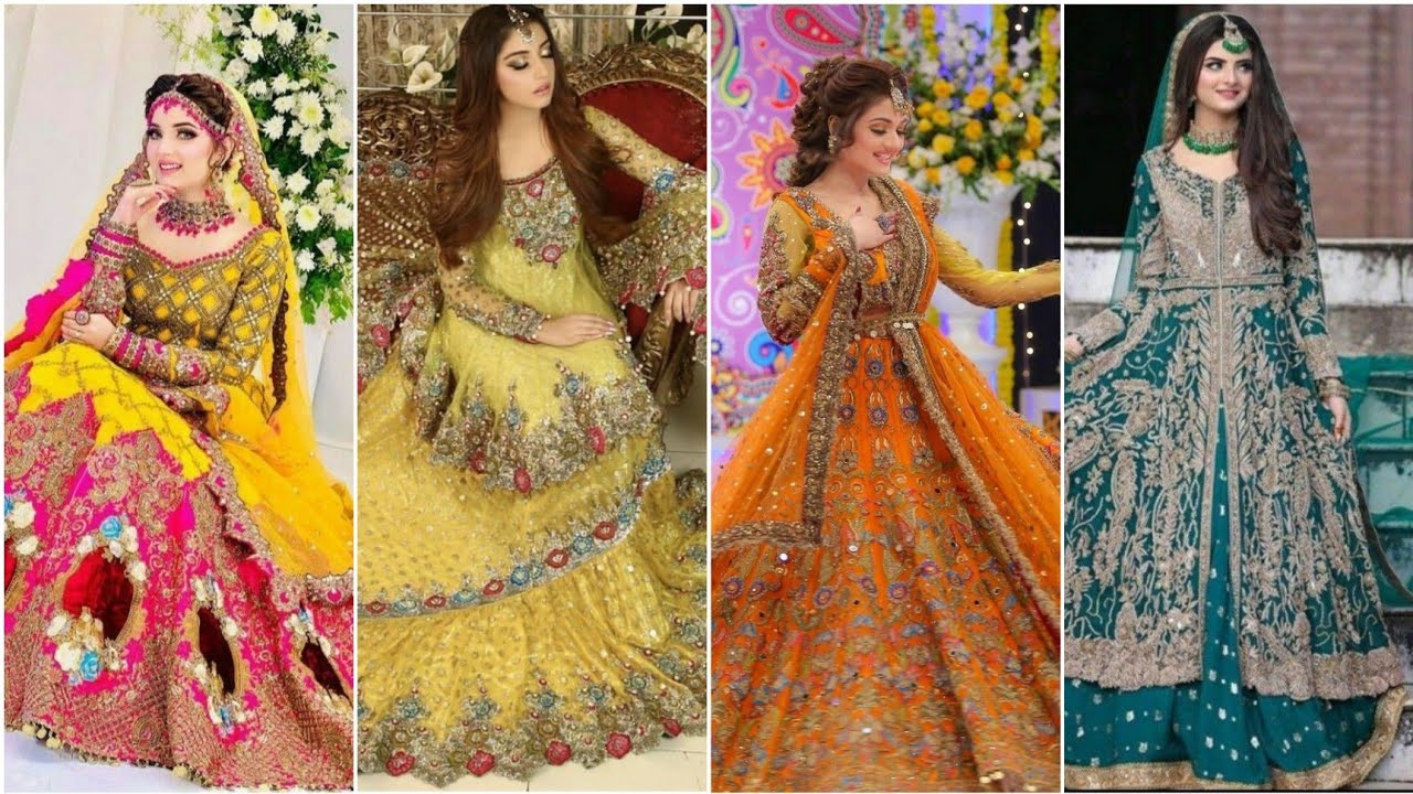 stylish mayon dress design#beautiful design for mehndi bridal - YouTube