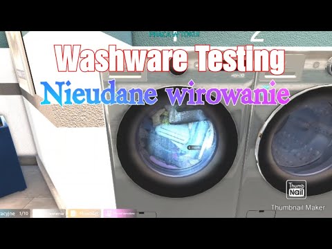 Washware Testing - Nieudane wirowanie - YouTube