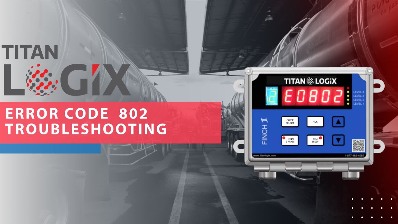 802 Error Code Troubleshooting On The FINCH II - YouTube