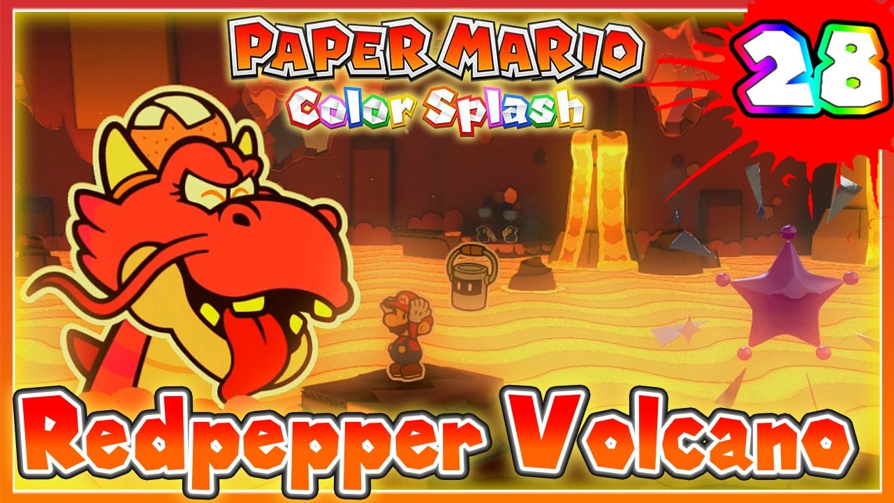 ABM: Papper Mario Color Splash *Redpepper Volcano* Walkthrough 28 - YouTube
