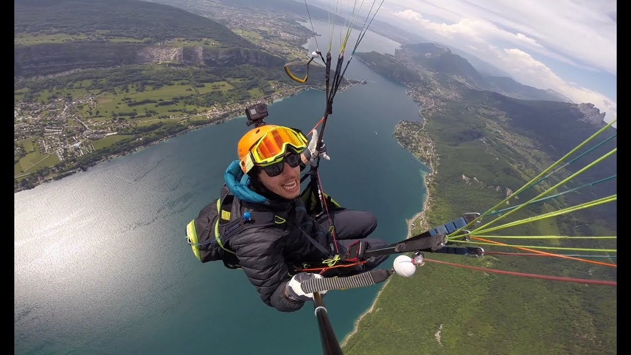 Parapente cross Annecy Triangle 76km en EN-A - YouTube