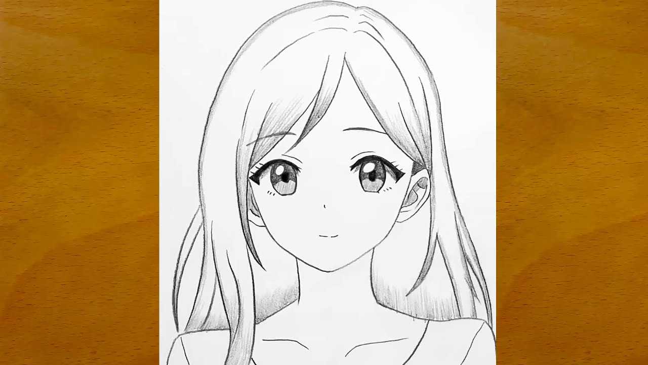 How to Draw a Cute Anime Girl || Simple Step-by-Step Tutorial || Pencil ...