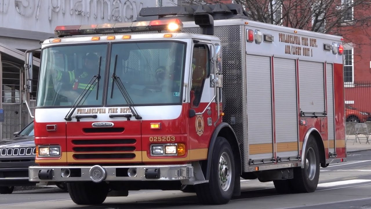 Philadelphia Fire Department Engine 13 & Air Unit 1 Responding - YouTube