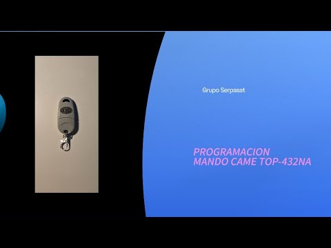 Programación mando CAME TOP-432NA - YouTube
