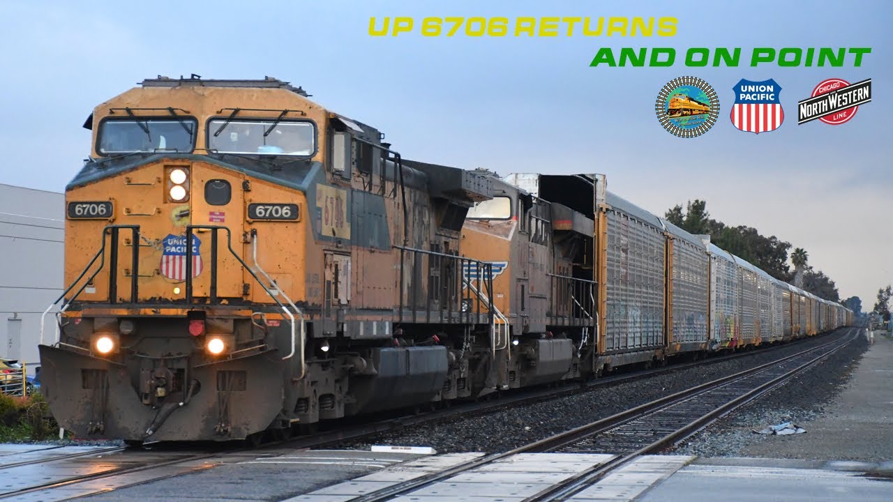 UP 6706 RETURNS AND ON POINT! UP, Amtrak, ACE, & Caltrain Action in the ...