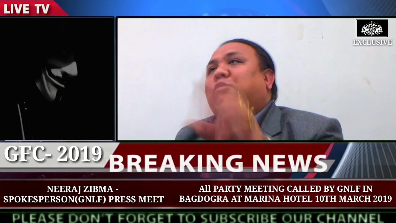 NEERAJ ZIMBA- SPOKESPERSON GNLF PRESS MEET - YouTube