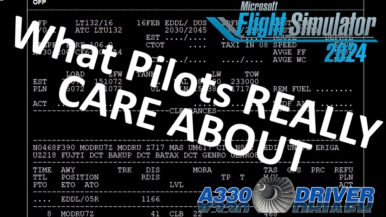 Inside the Flight Plan: What Pilots Look for when checking the OFP ...