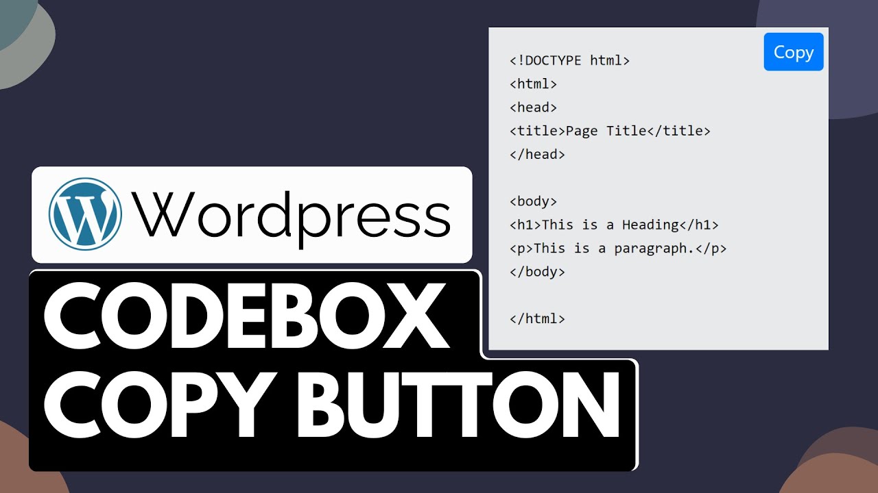 Easily Add Copy Button in Wordpress Code Box 🔥 Key2Blogging - YouTube
