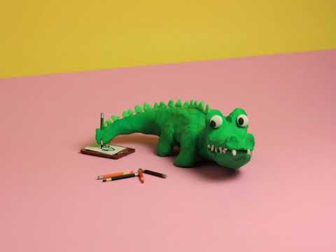 Alligator self-portrait, Claymie claymation stop-motion animation - YouTube