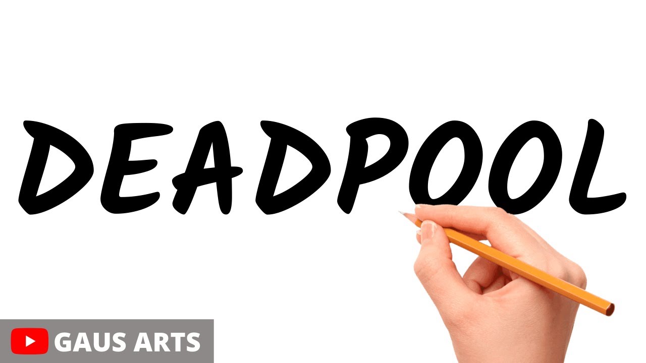 [VERY EASY] How to draw DEADPOOL from word DEADPOOL | Challenge day 81 ...
