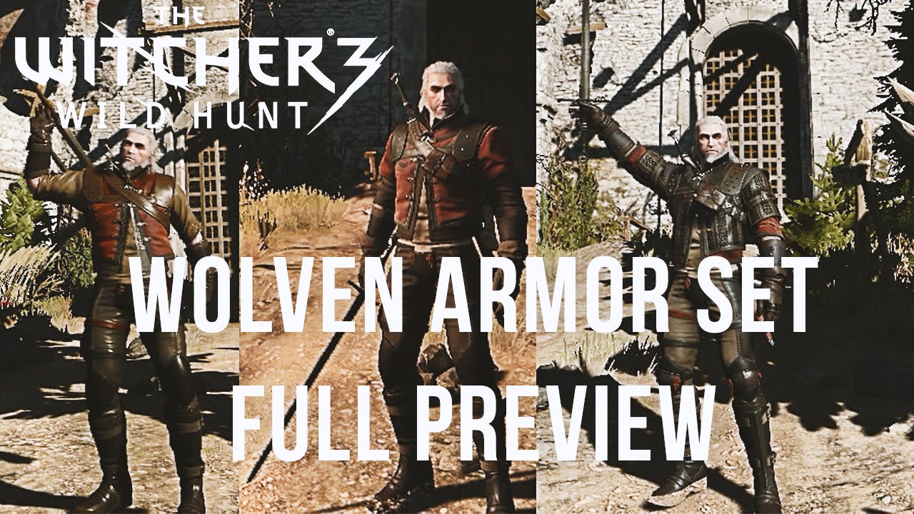 All Witcher 3: Wild Hunt Wolven Armor Preview - Stock, Enhanced ...