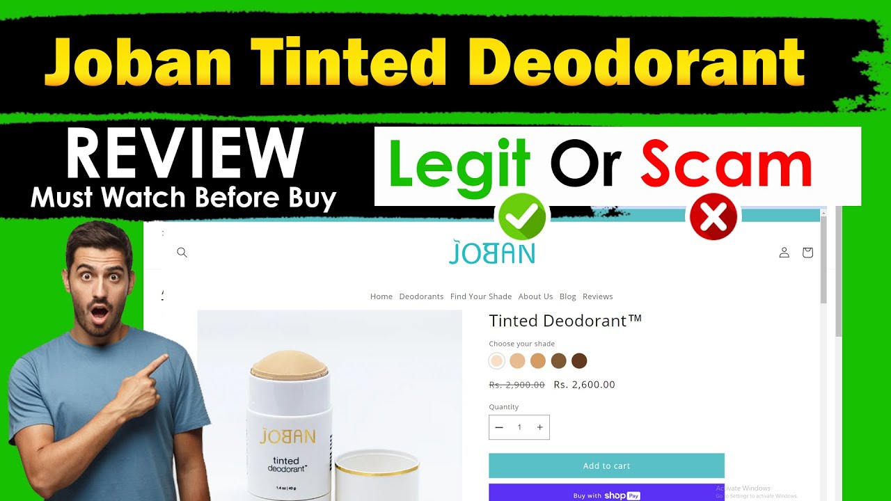 Tinted Deodorant Review 2024 | Joban Tinted Deodorant legit or scam ...