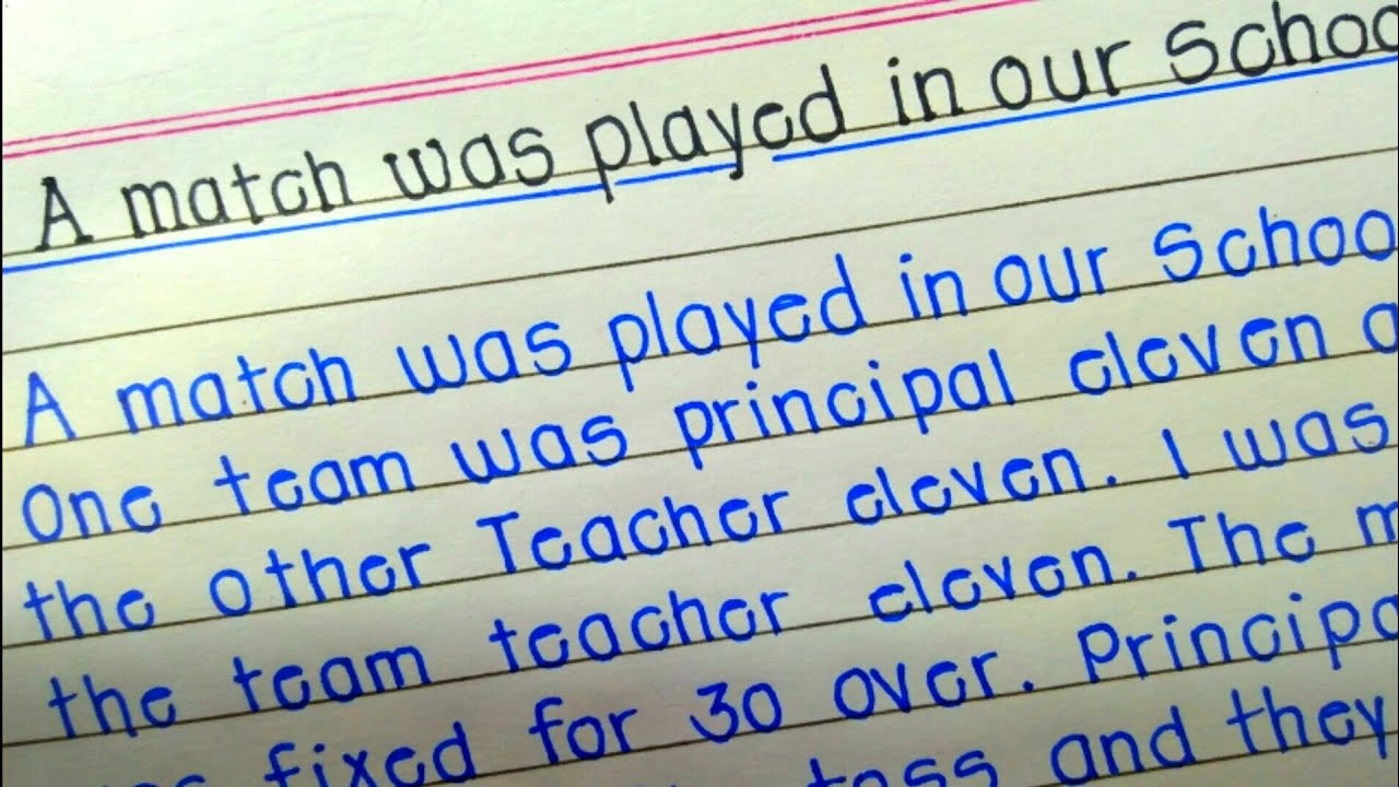 A Match Played In Our School Paragraph On Cricket Match Write A