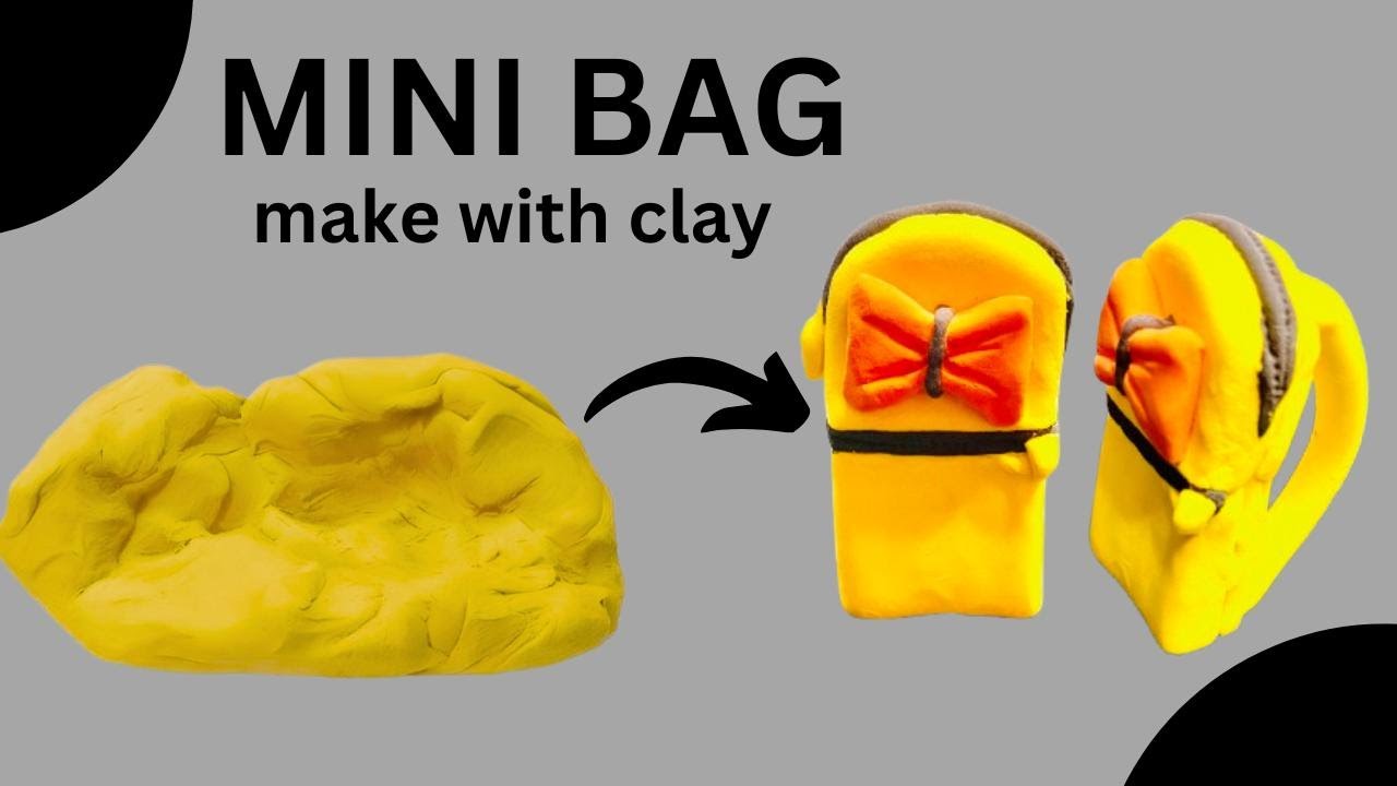 DIY How To Make Bag From Polymer Clay | Clay Art | Dho Art | Clay ...