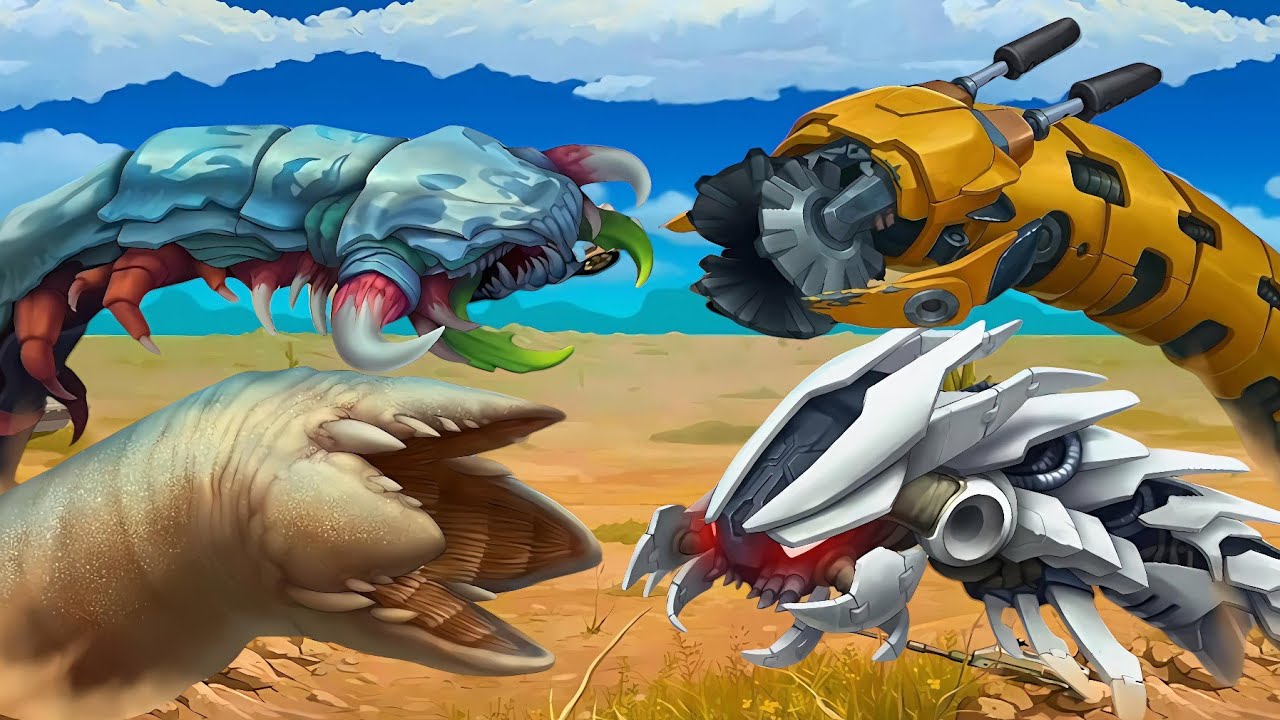 Wild Death Worm Vs Modern Death Worm || Robo Worm, Cutter Worm, Dessert ...