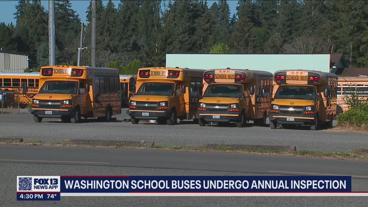 WA school buses undergo annual inspection before back-to-school | FOX ...
