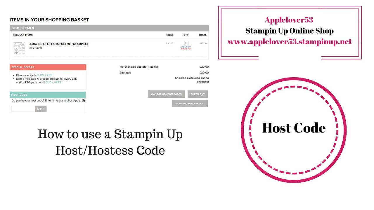 Stampin Up What is a Host/Hostess Code, How To Use It & How It Can ...